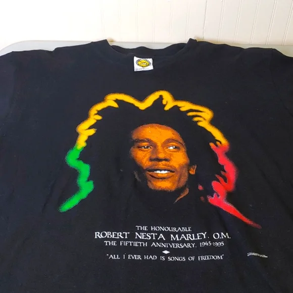 Balzout | Shirts | Vintage 995 Bob Marley Memorial Tee Single Stitch ...